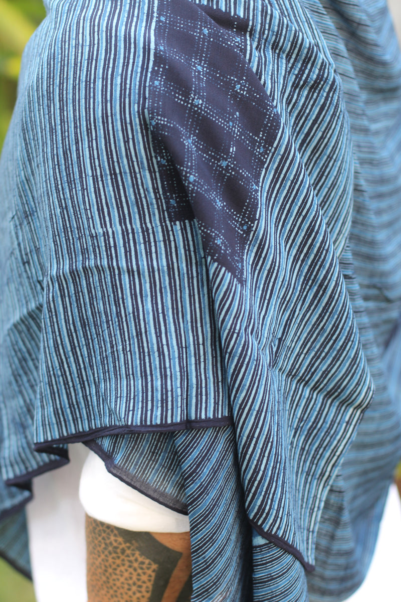 LEMAH - Biru Lurik Batik Shawl (Garis Tambal) – Biru Beeru